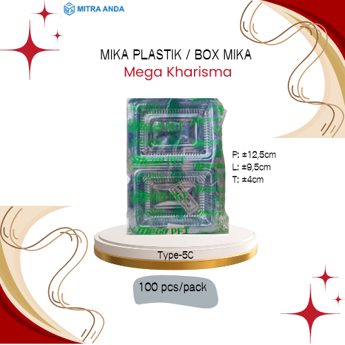 Jual Mika Plastik / Box Mika MEGA Type-5C isi 100 pcs | Shopee Indonesia