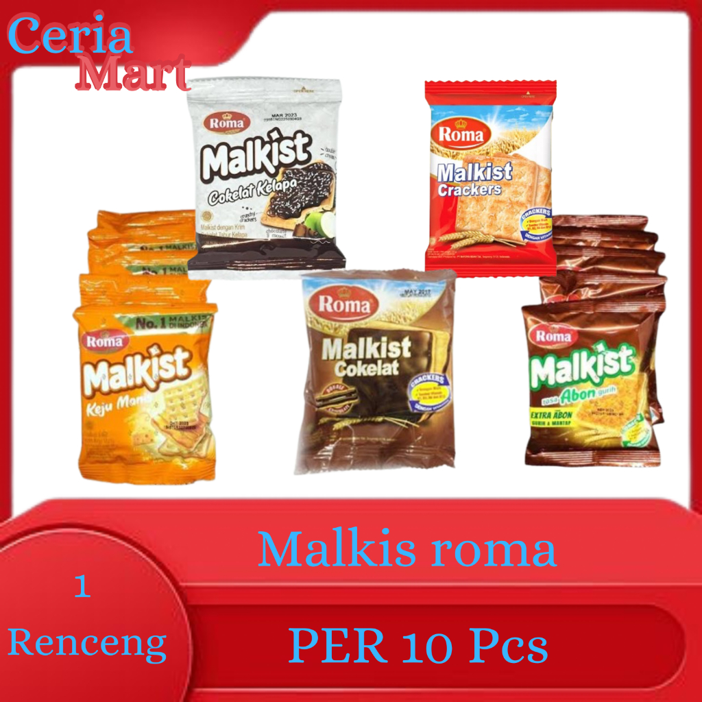 Jual MALKIST ROMA 1000 1 RENCENG ISI 10 PCS Biskuit Wafer Kering ...
