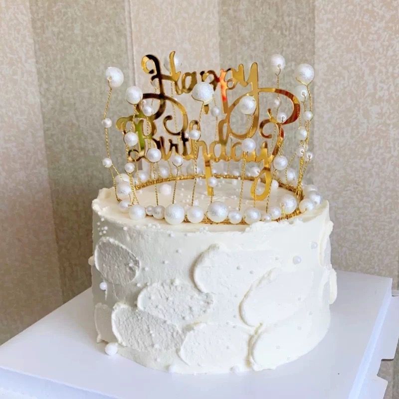 Jual PAJANGAN KUE ULANG TAHUN MAHKOTA MUTIARA MINIATUR KUE TART TOPPER ...