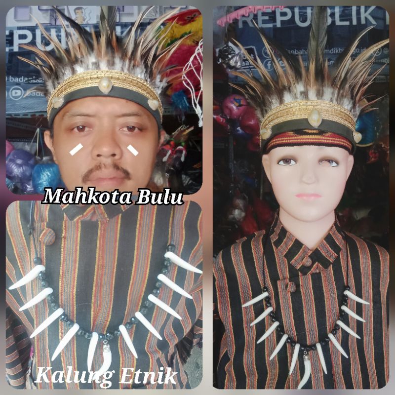 Jual Paket Tari adat Papua Tari Sajojo Rok Rumbai Mahkota Bulu Kalung ...