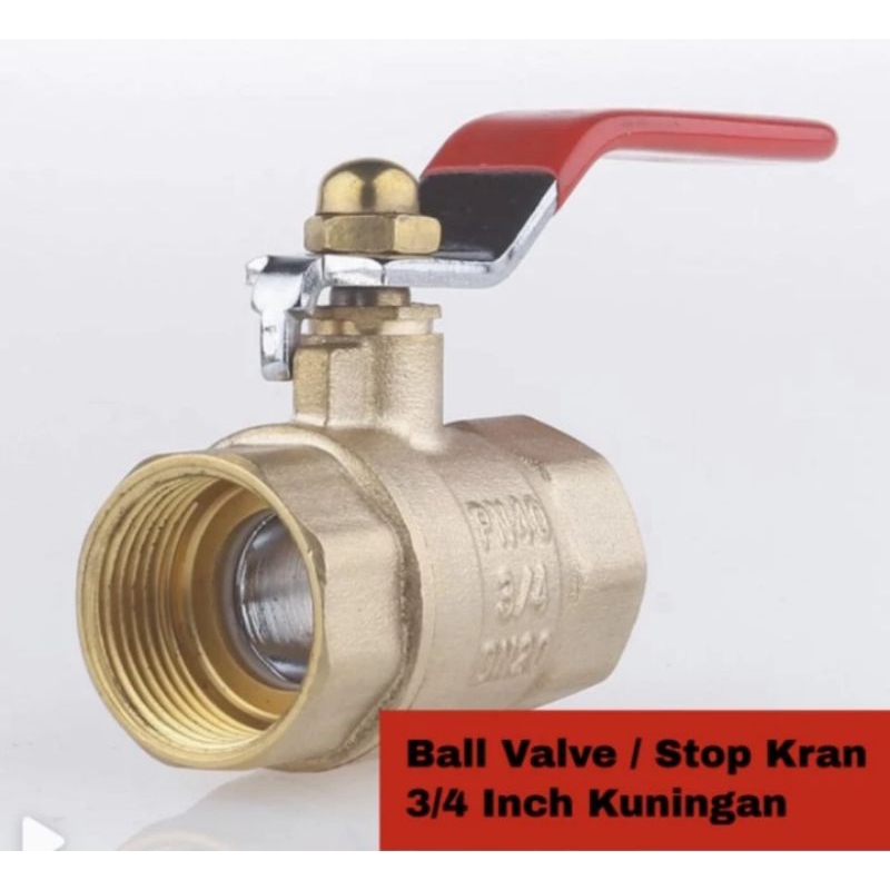 Jual Stop kran Ball Valve Kuningan untuk instalasi bawah Pom Mini atau ...
