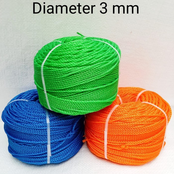 Jual tali tambang / tali jemuran / tali plastik ukuran 3 mm panjang 180 meter tali 3mm panjang ...