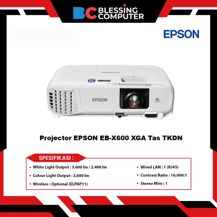 Jual Projector EPSON EB-X600 XGA Tas TKDN | Shopee Indonesia