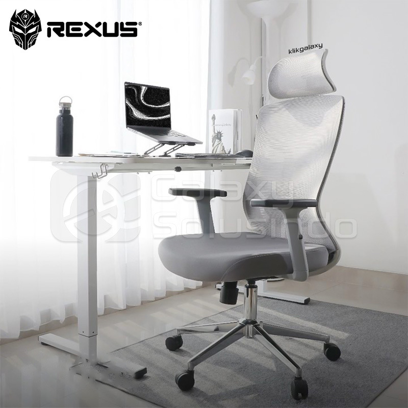 Jual REXUS Ergonomic NC4 Office Chair - NC-4 Black White | Shopee Indonesia