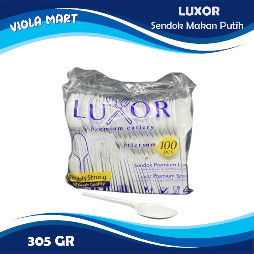 Jual SENDOK MAKAN LUXOR PUTIH DOFF / Sendok Makan Plastik FOOD GRADE ...