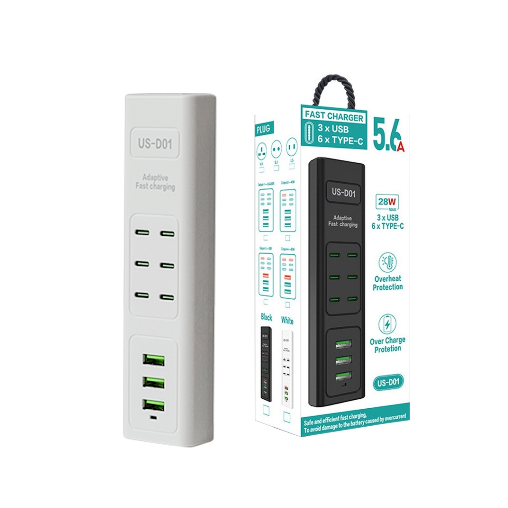 Jual Ideame Colokan G09N / Stop kontak US-D01 USB Fast Charging ...