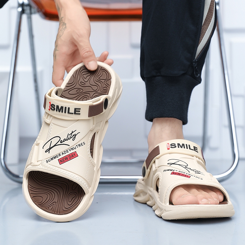 Jual 【COD】ASIN Sandal Aiden Slip On Pria Elastis Terbaru EmpukTebal ...