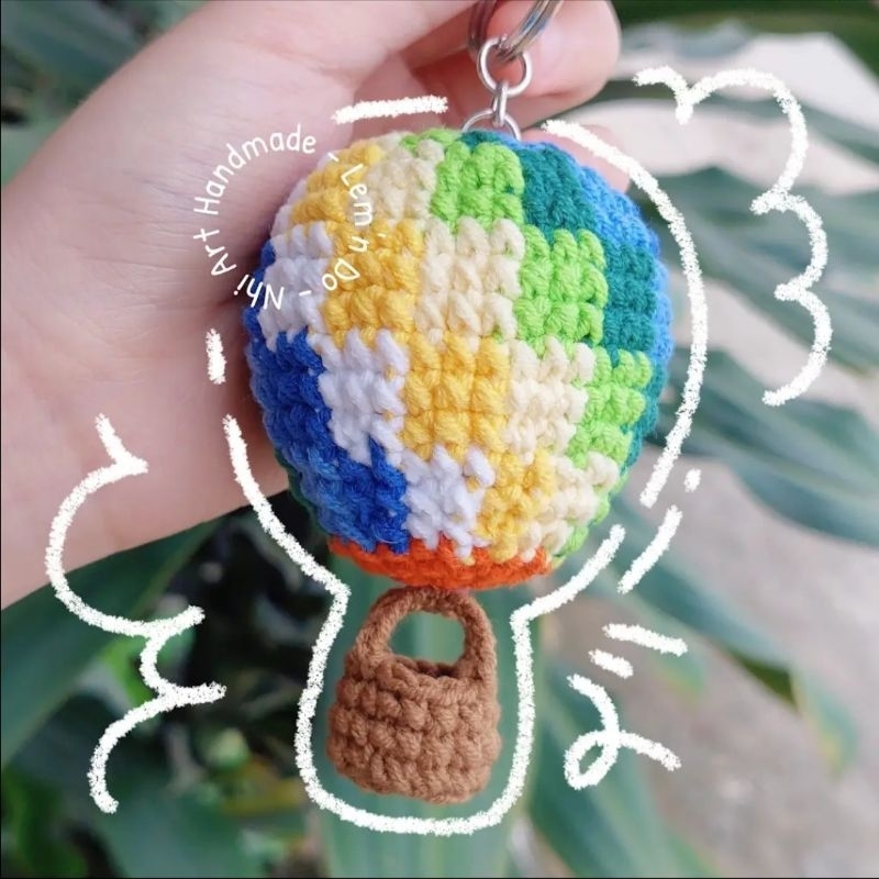 Jual kariyarin | amigurumi hyyh hot air ballon jhope bts keychain ...