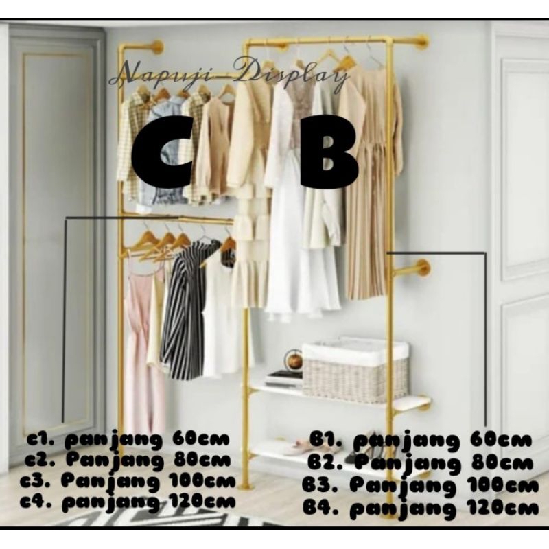 Jual display dinding minimalis gold//gawang dinding mewah// rak dinding ...