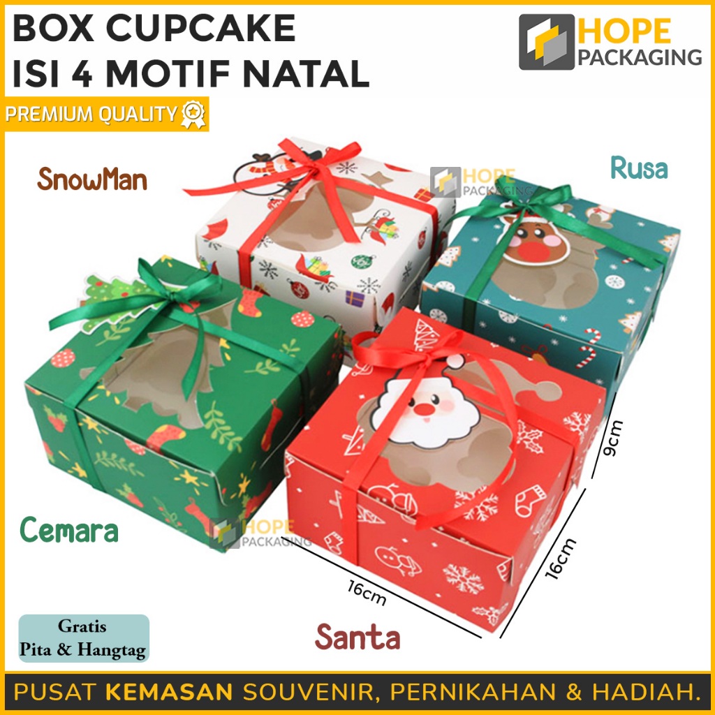 Jual Box/Dus Cupcake + Tatakan / Box Cookies / Kotak Cupcake / Kotak ...