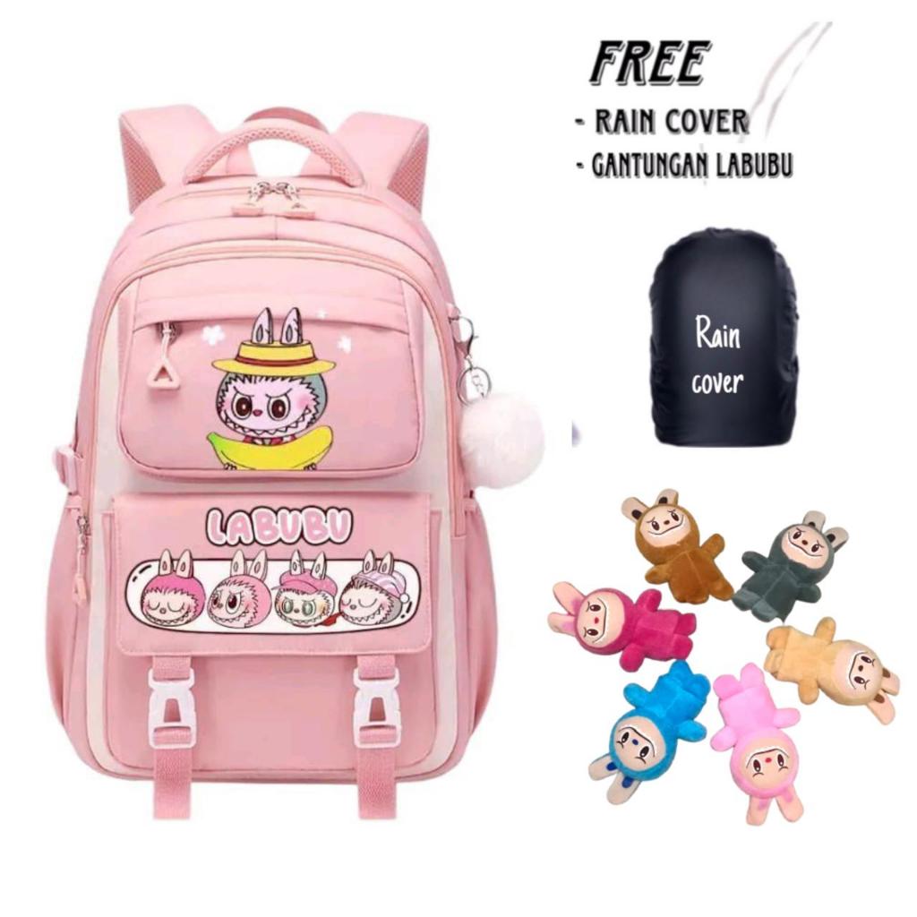Jual Tas Sekolah Anak Karakter Boneka LABUBU PISANG Tas Ransel Labubu Bisa COD Bonus GANTUNGAN ...