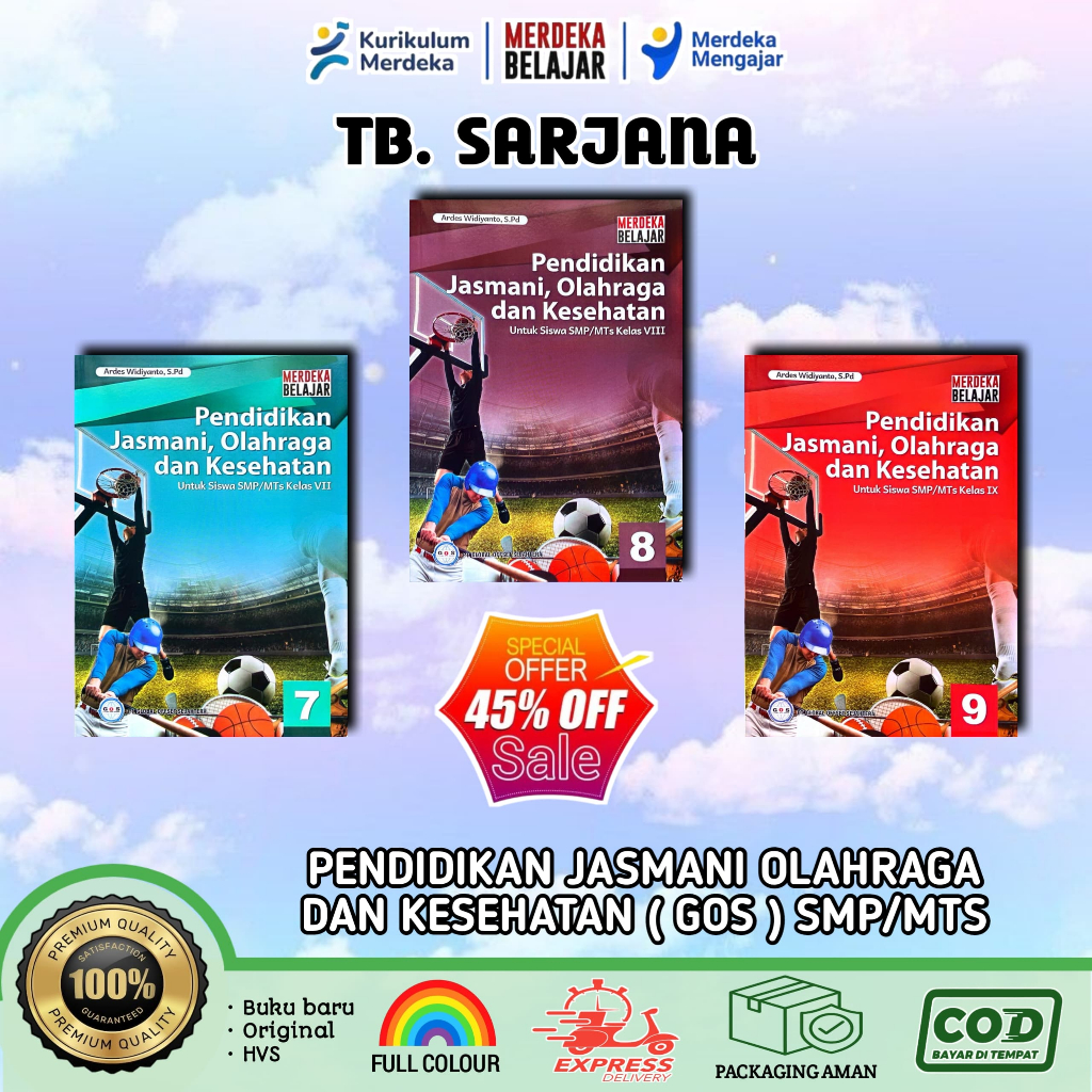 Jual BUKU SISWA PJOK KELAS 7,8,9 SMP/MTS KURIKULUM MERDEKA - GLOBAL OFFSET SEJAHTERA | Shopee ...