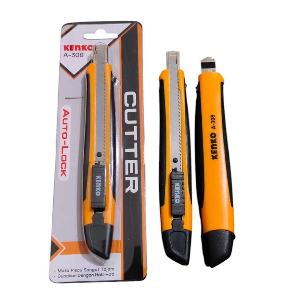Jual KENKO CUTTER A-308 (AUTO LOCK) HARGA PER PCS | Shopee Indonesia