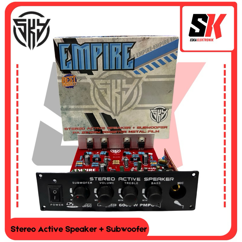 Jual Kit Active Speaker + Subwoofer EMPIRE 2x125 SKY | Shopee Indonesia