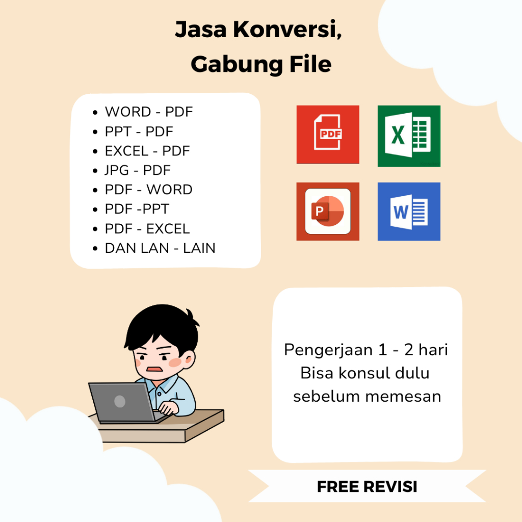 Jual Jasa Konversi File Gambar, PDF, Word, PPT, Excel, Audio, Video dan ...