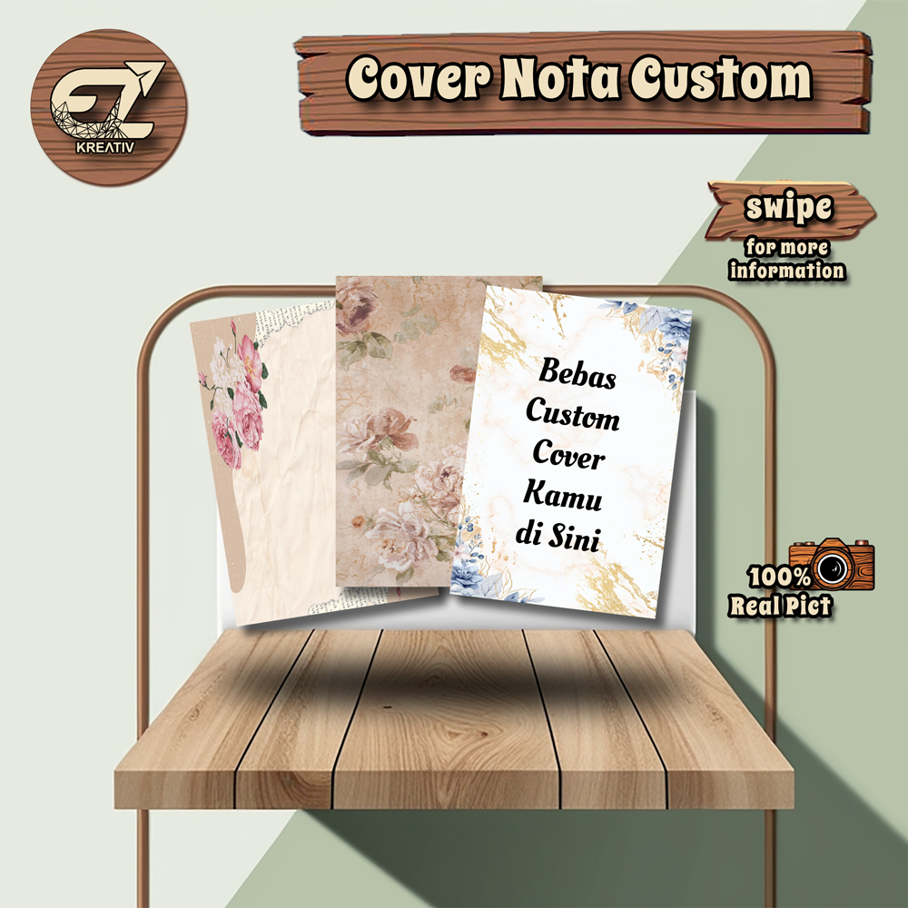 Jual [ Cover Only ] Buku Nota Custom | 1/4 1/3 1/2 1/6 1/8 Folio ...