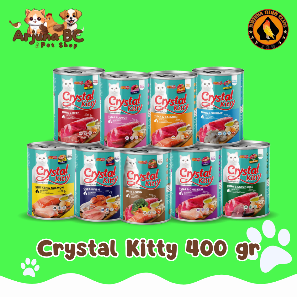 Jual Crystal Kitty Kaleng 400 gr Makanan Basah | Makanan Kucing ...