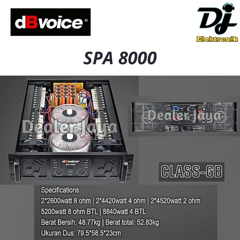 Jual Power Amplifier DB Voice SPA 8000 / SPA8000 - 2 channel (dBVoice) | Shopee Indonesia
