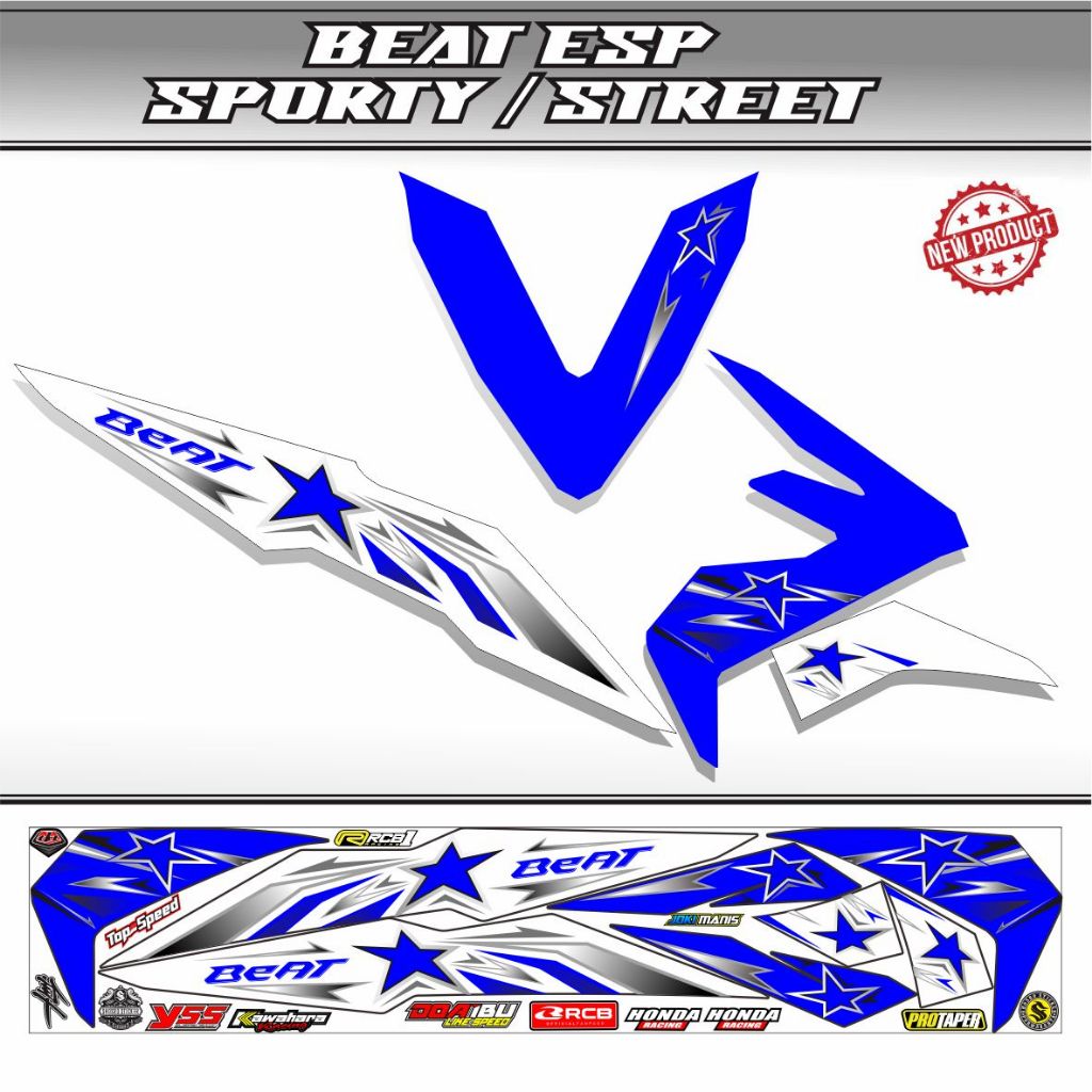 Jual STIKER MOTOR BEAT ESP SPORTY LIS BEAT 2017 2019 / STRIPING VARIASI ...