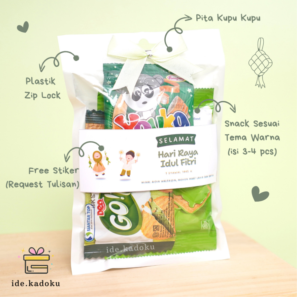 Jual Mini Gift Snack Tema Hijau / Mini Hampers / Mini Gift Ulang Tahun ...