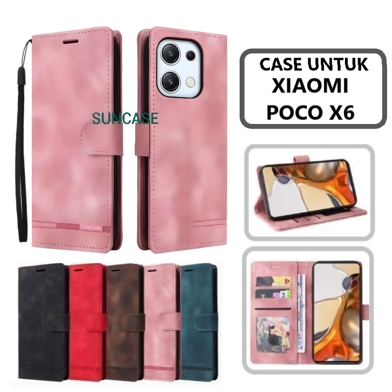 Jual Casing XIAOMI POCO X6 5G model flip buka tutup case kulit ada ...