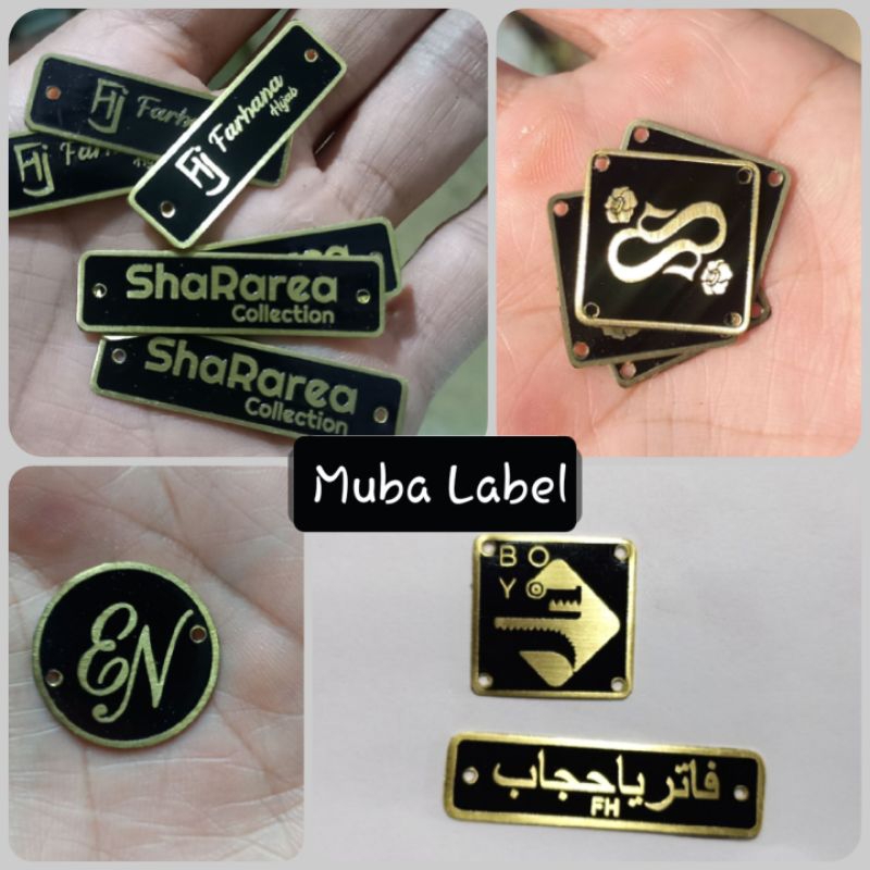 Jual Label plat hijab besi/Plat label kuningan/gamis/baju/furniture/dll ...