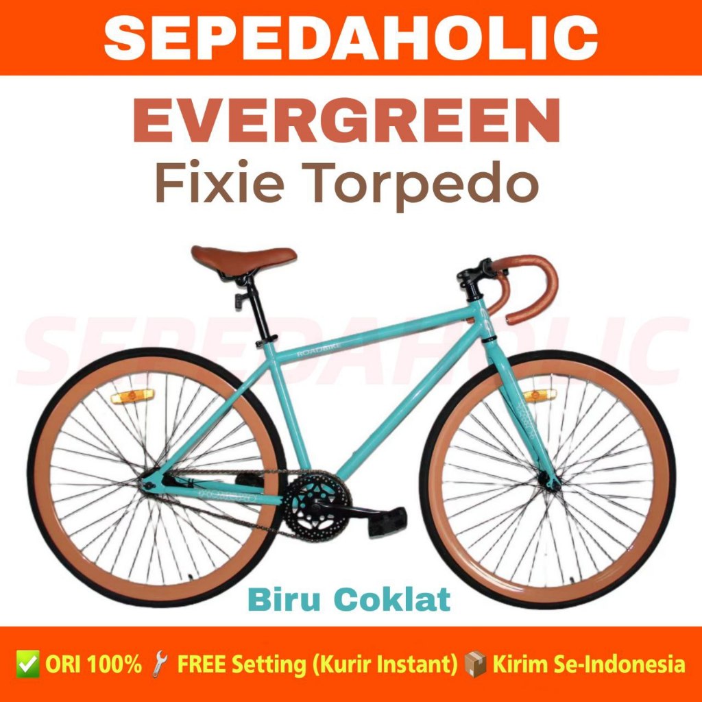 Jual Sepeda Fixie EVERGREEN Torpedo 700C | Shopee Indonesia