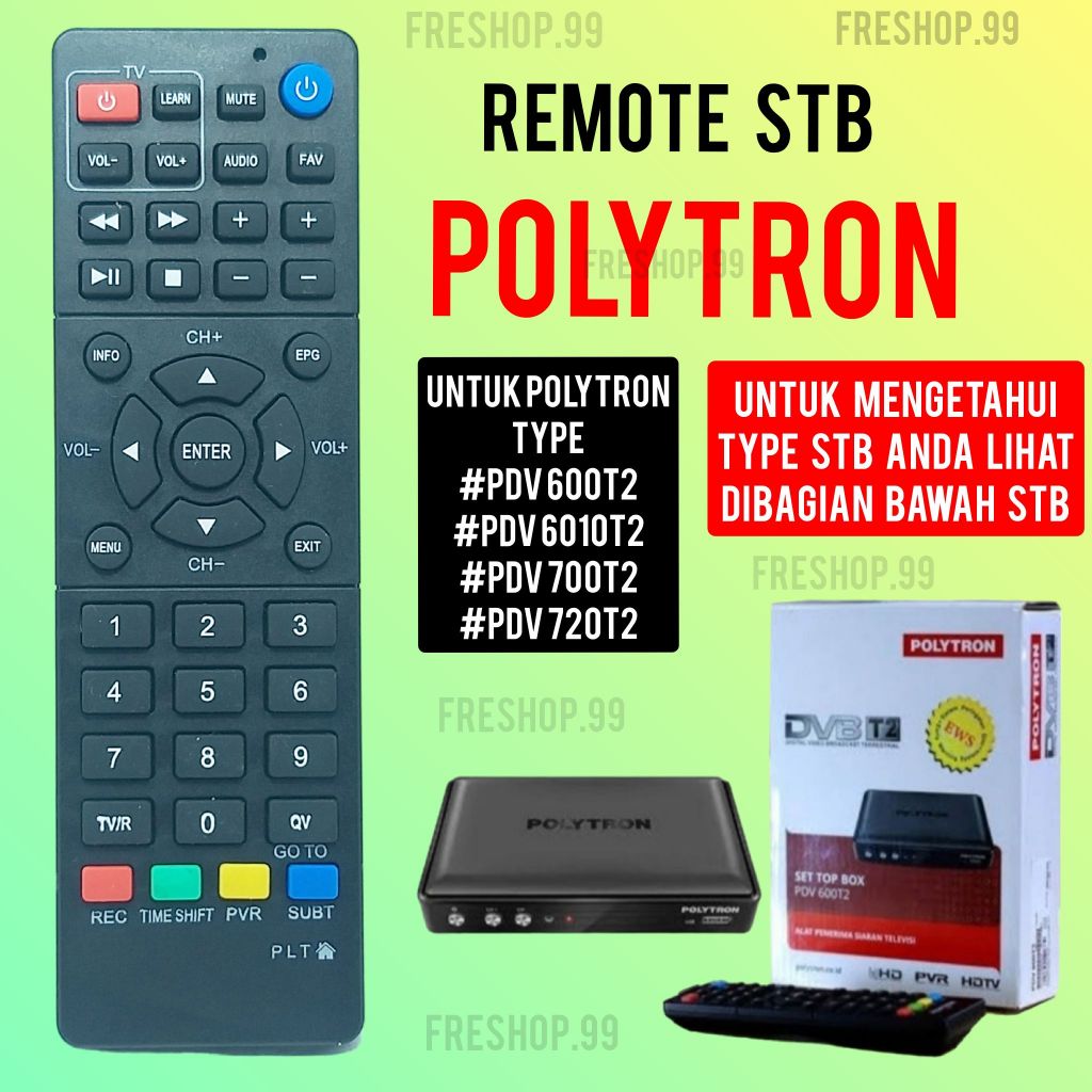 Jual Remote pengganti stb polytron pdv 600t2 / 610t2 / 700t2 / 720t2 ...