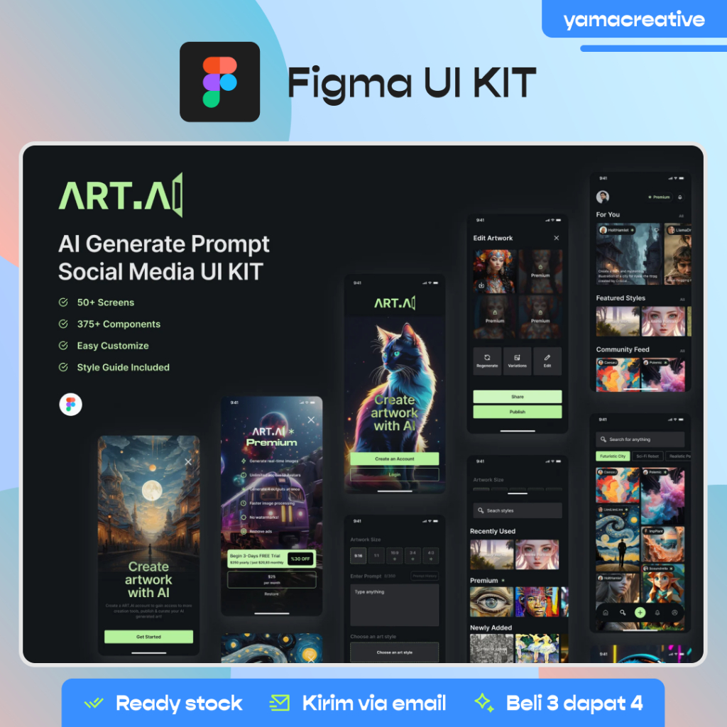 Jual Generative AI App - Premium Figma UI Kit | Shopee Indonesia