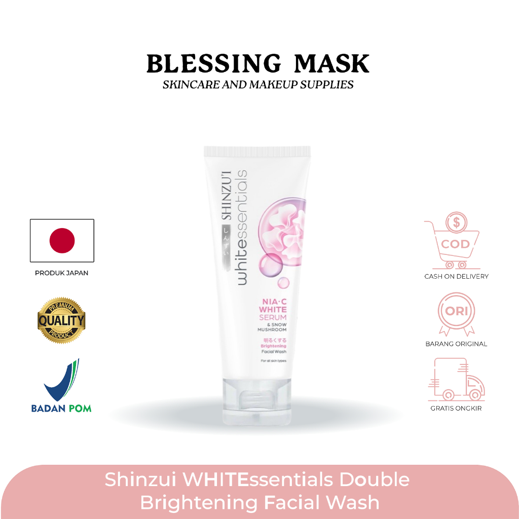 Jual Shinzui WHITEssentials Double Brightening Facial Wash Snow ...