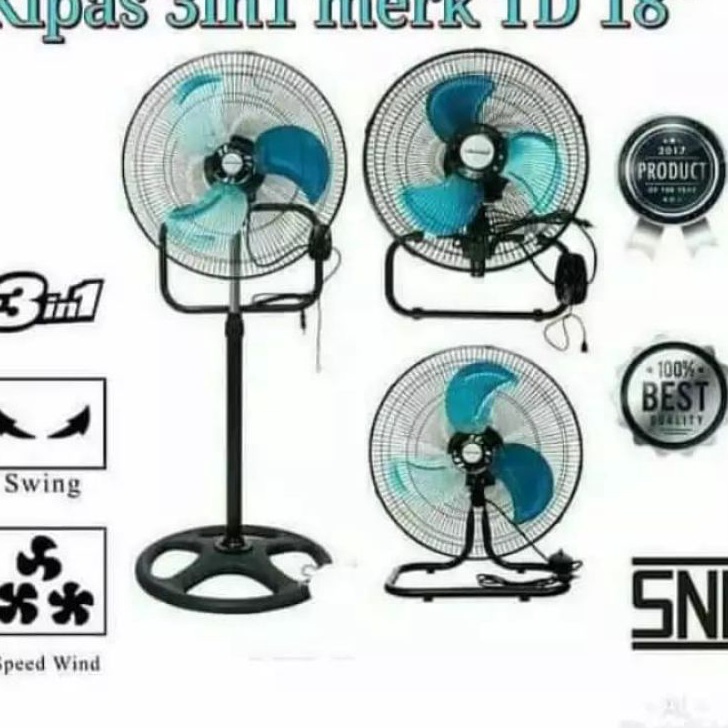 Jual Kipas angin besi tornado 3in1 TD 18 inch berdiri di atas meja ditembokdinding | Shopee ...