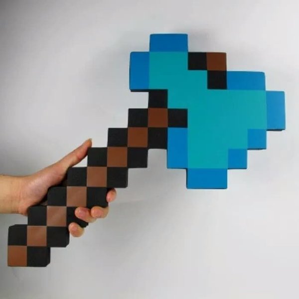 Jual Mainan Foam Blue Axe | Mianan Minecraft Gold Diamond Axe | Shopee ...