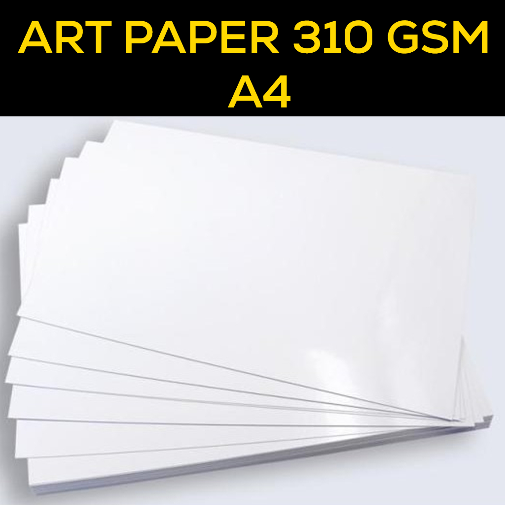 Jual Kertas Art Carton/Art Paper 310 Gsm / Karton Glossy Uk A4 20 & 50 ...