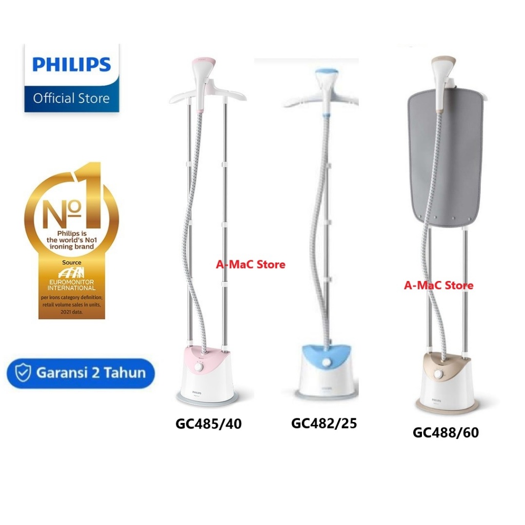 Jual [Live] Philips Stand Steamer Setrika Uap Berdiri GC488 GC485 GC482 ...