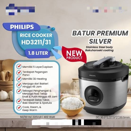 Jual Rice,Cooker / Penanak Nasi PHILIPS - HD3211 | Shopee Indonesia