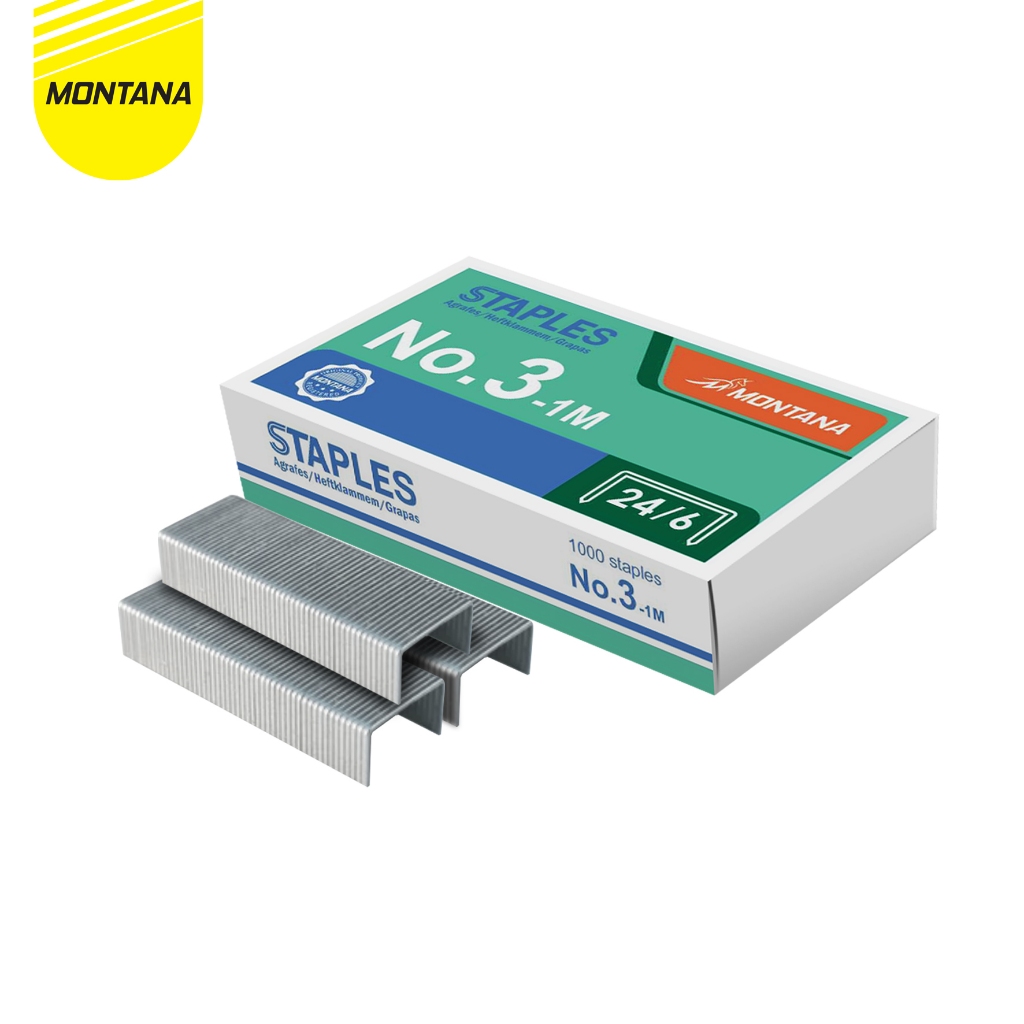 Jual MONTANA Staples Isi Stapler No. 3 Refill Jegrekan Hekter RS3 ...