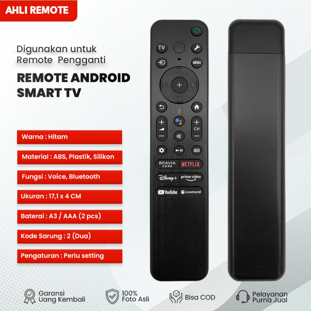 Jual Remot TV Sony Bravia Smart TV RMF-TX810U / Remote TV LCD LED Sony Bravia RMF-TX800U RMF ...