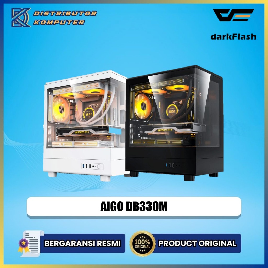 Jual AIGO DARKFLASH PC CASING DB330M | CASE PC MICRO-ATX | Shopee Indonesia
