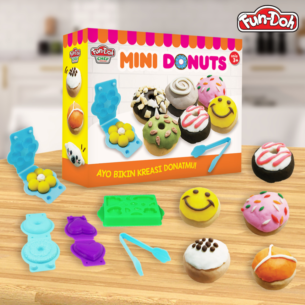 Jual COD Fundoh Mini Donut Donat Mainan Lilin Plastisin Mainan Fun Doh ...