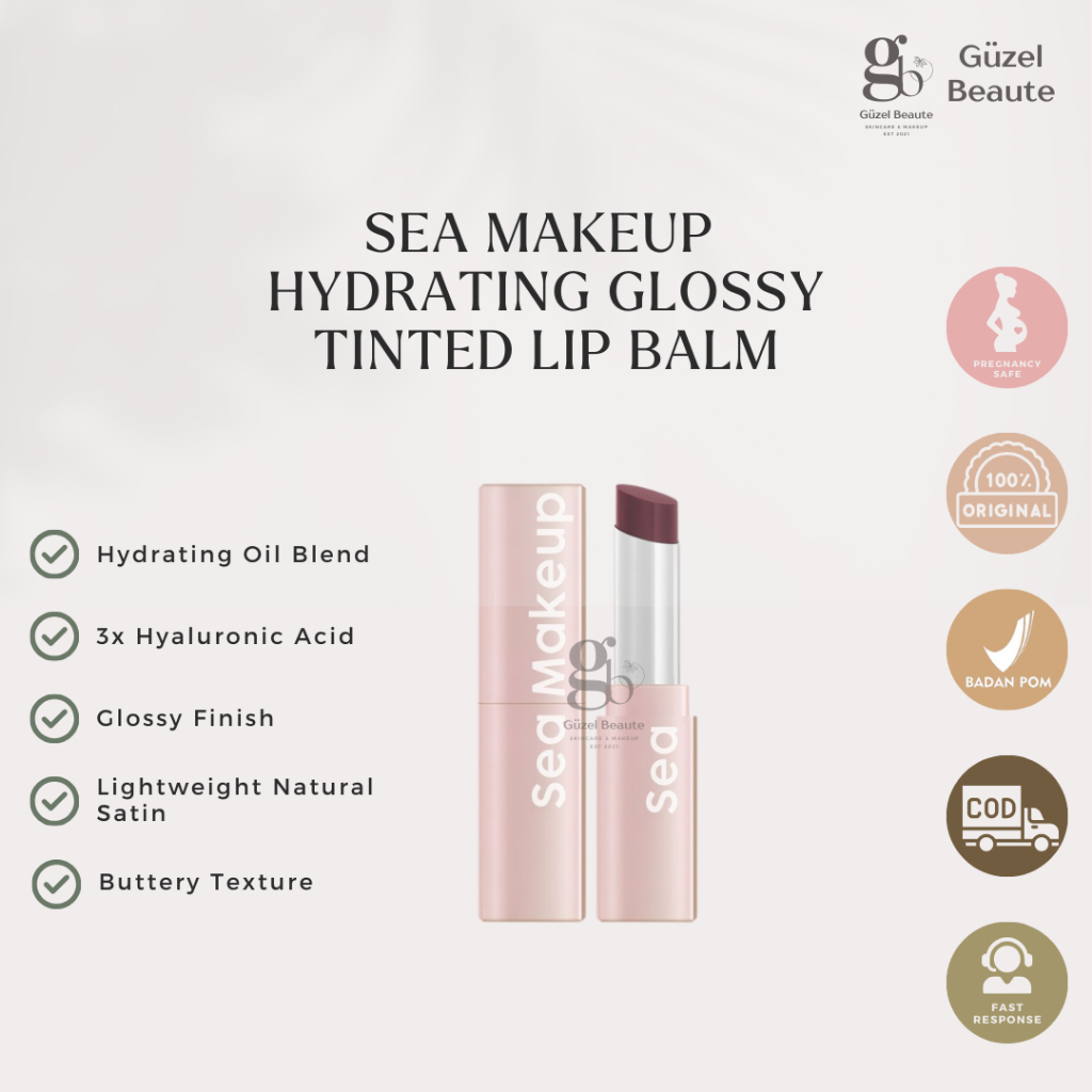 Jual Guzel Sea Makeup Hydrating Glossy Gleam Luster Tinted Lip Balm ...