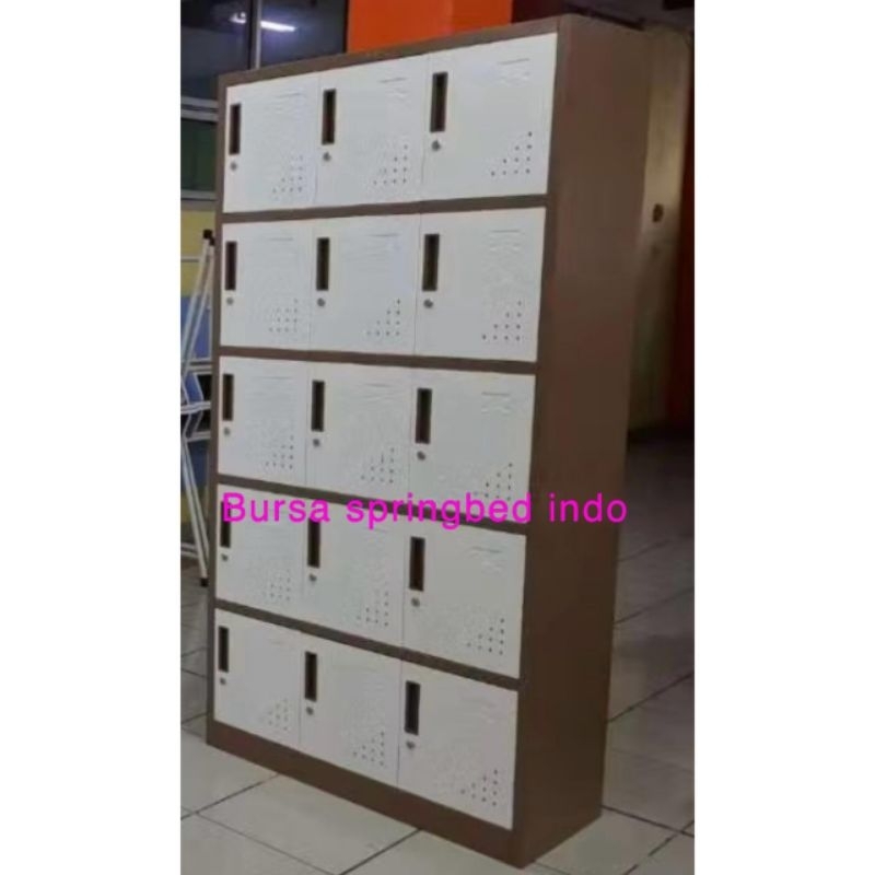 Jual loker besi 15 pintu / lemari loker 15 pintu besi / lemari arsip ...
