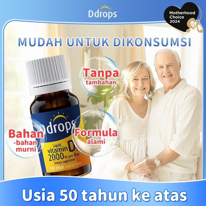 Jual Ddrops Vitamin D3 2000 IU untuk Lansia – 180 Tetes (5ml ...