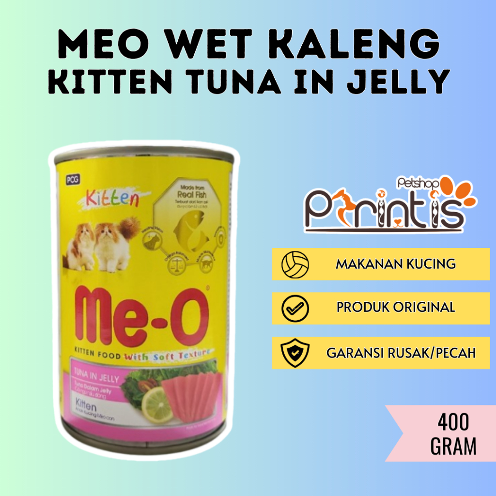 Jual Makanan Basah Kaleng Anak Kucing Meo Kitten Tuna Cat Wet Food 400 ...