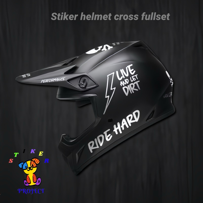 Jual Sticker cutting fullset helm cross stiker helmet keren set ...