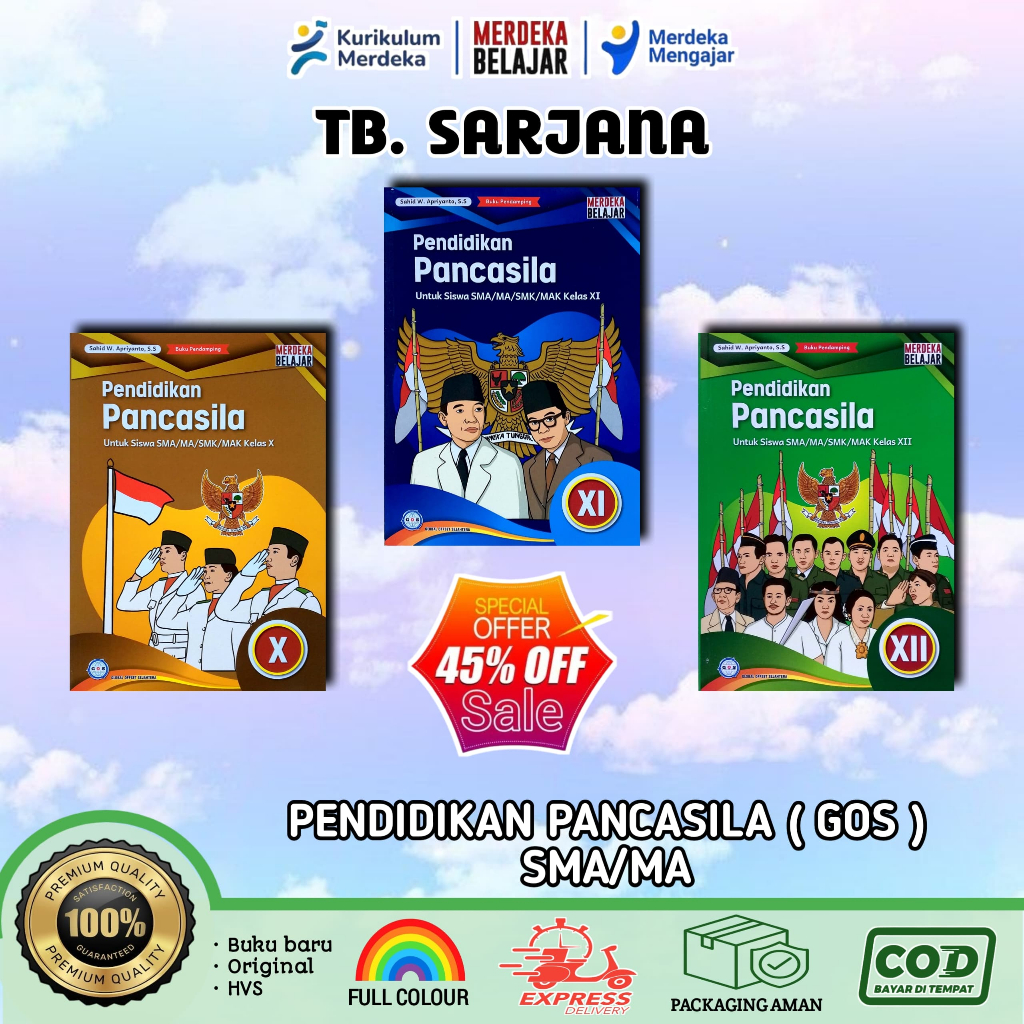 Jual BUKU SISWA PENDIDIKAN PANCASILA KELAS 10,11,12 SMA/MA KURIKULUM MERDEKA - GLOBAL OFFSET ...