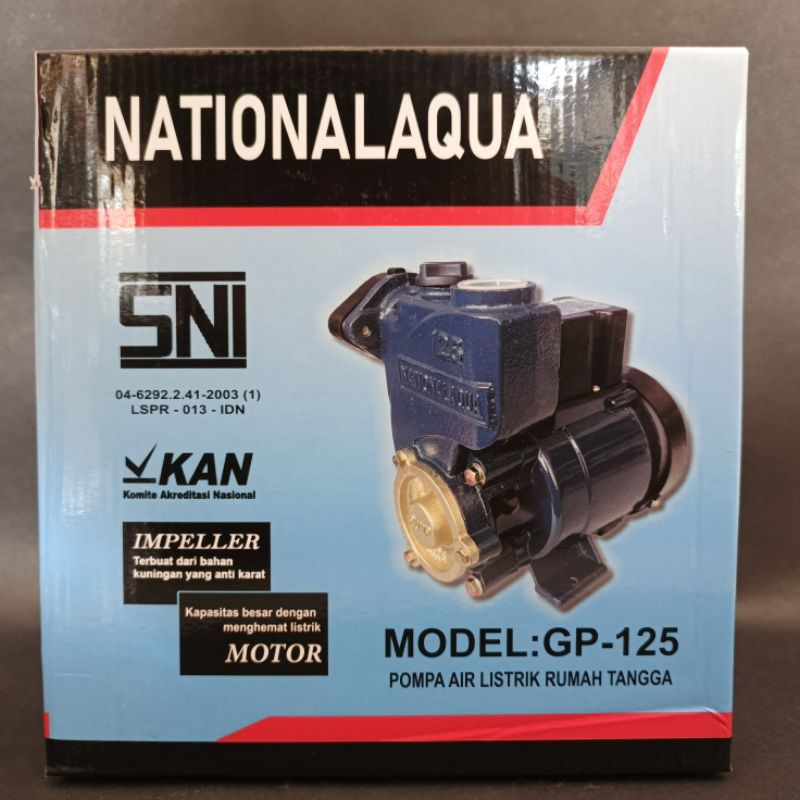 Jual Pompa Air Listrik National Aqua Sumur Dangkal GP-125 | Mesin Pompa Air Listrik GP125 ...