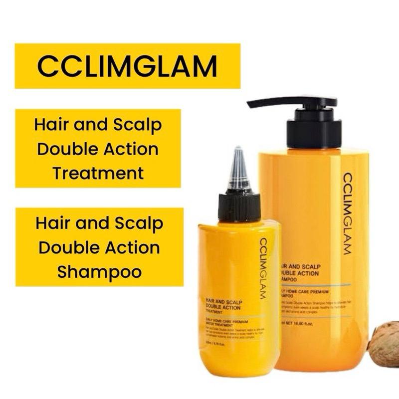 Jual CCLIMGLAM Hair & Scalp Double Action Shampoo 500ml/ Treatment ...