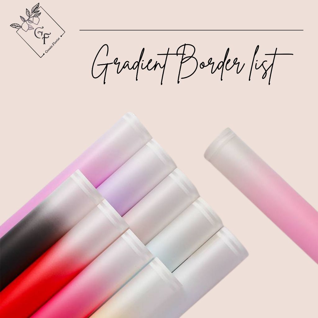 Jual TERLENGKAP ECER GRADIENT DOUBLE BORDER LIST FLOWER WRAPPING ...