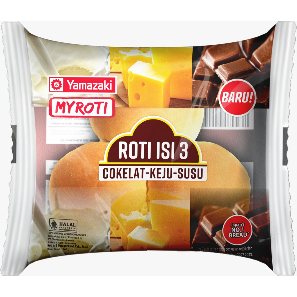 Jual Yamazaki MyRoti Roti Sobek isi 3 Rasa Coklat Keju Susu | Shopee ...