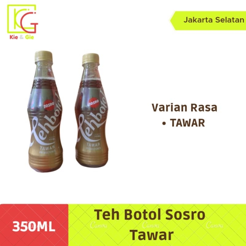 Jual TEH BOTOL SOSRO TAWAR PET 350ML (1 DUS ISI 12 PCS) | Shopee Indonesia